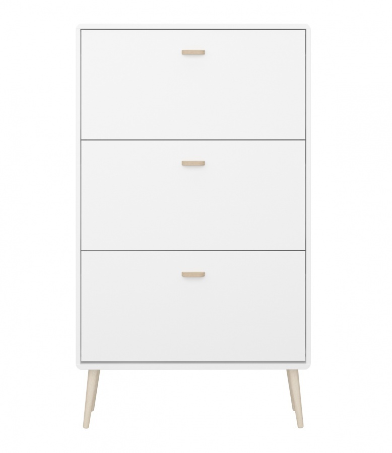 Výklopný botník Becky-biela/dub | Nábytok Harmonia - kvalitný nábytok z ...