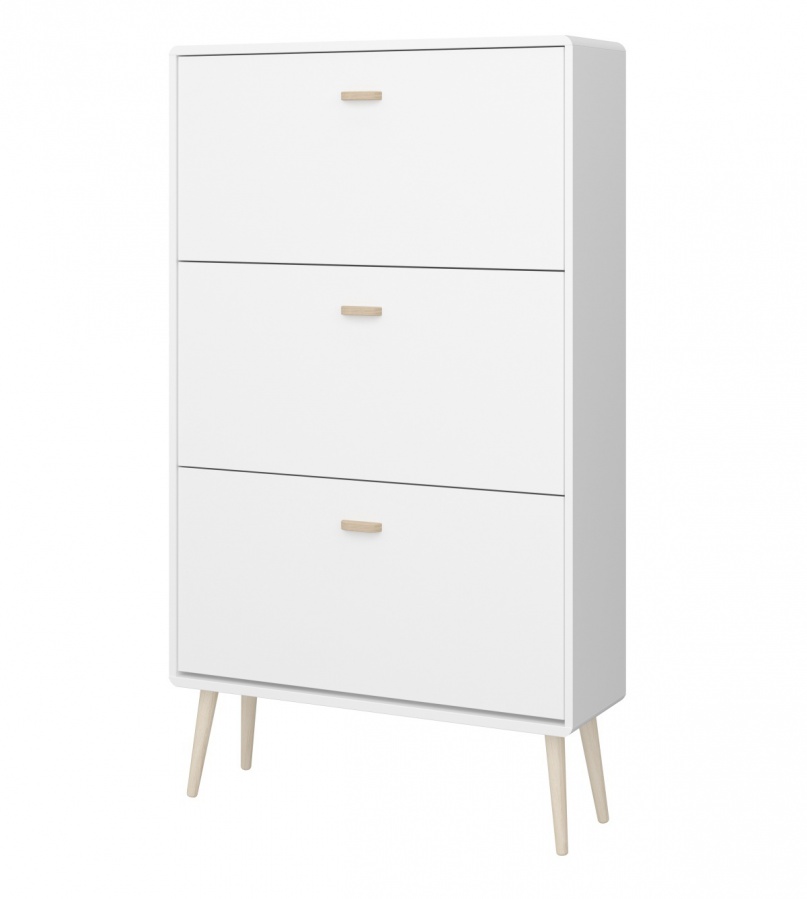 Výklopný botník Becky-biela/dub | Nábytok Harmonia - kvalitný nábytok z ...